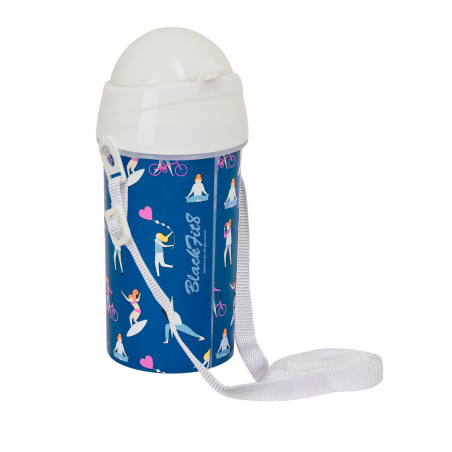 Sticla de baut apa cu pai 500 ml fete Blackfit8 ️jadflamande.ro